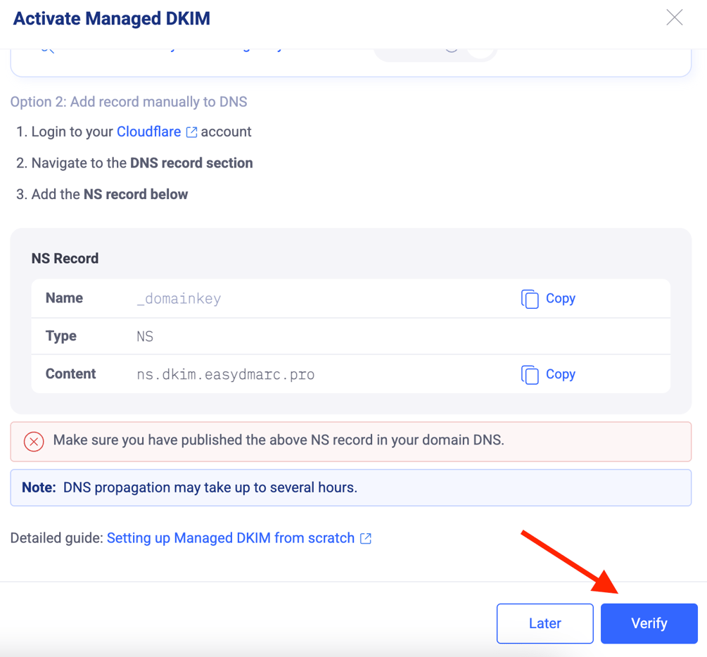 Managed DKIM