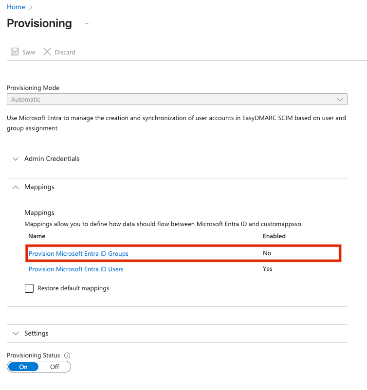 SCIM Provisioning Setup Azure
